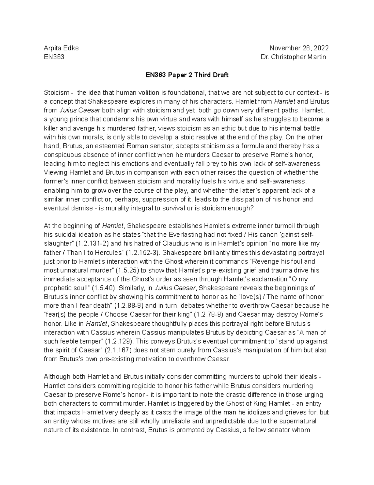 EN363 Paper 2 Third Draft - Arpita Edke November 28, 2022 EN363 Dr ...
