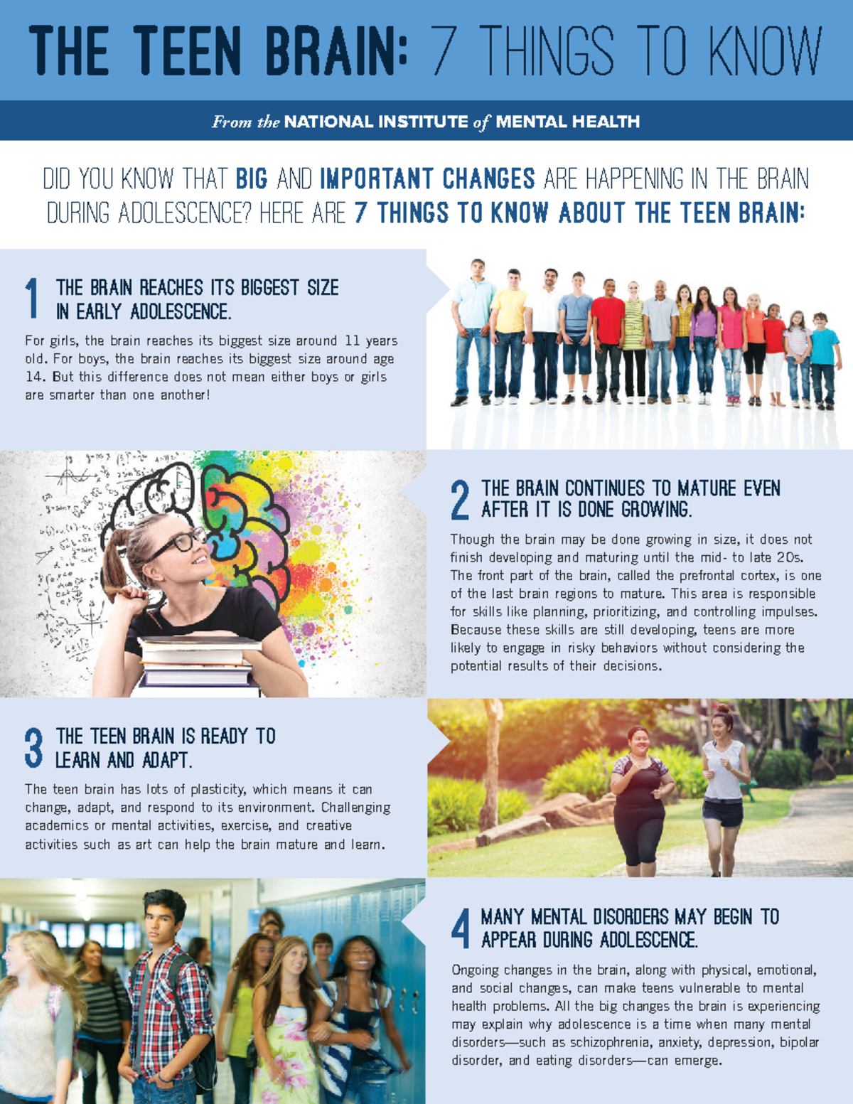 The Teen Brain Infographic - The brain continues to mature even after ...