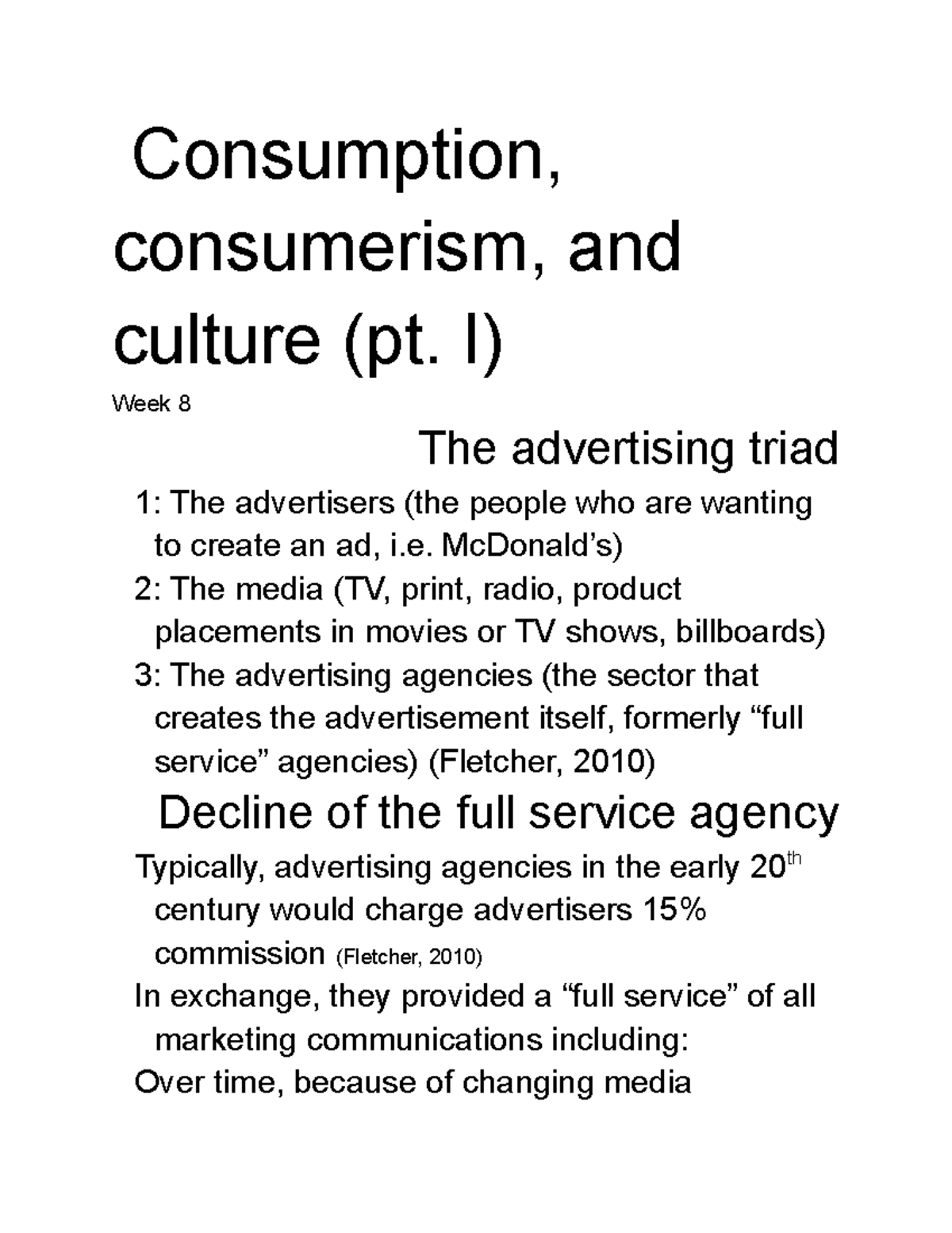 Consumption, consumerism, and culture-Week 8 - Consumption, consumerism ...