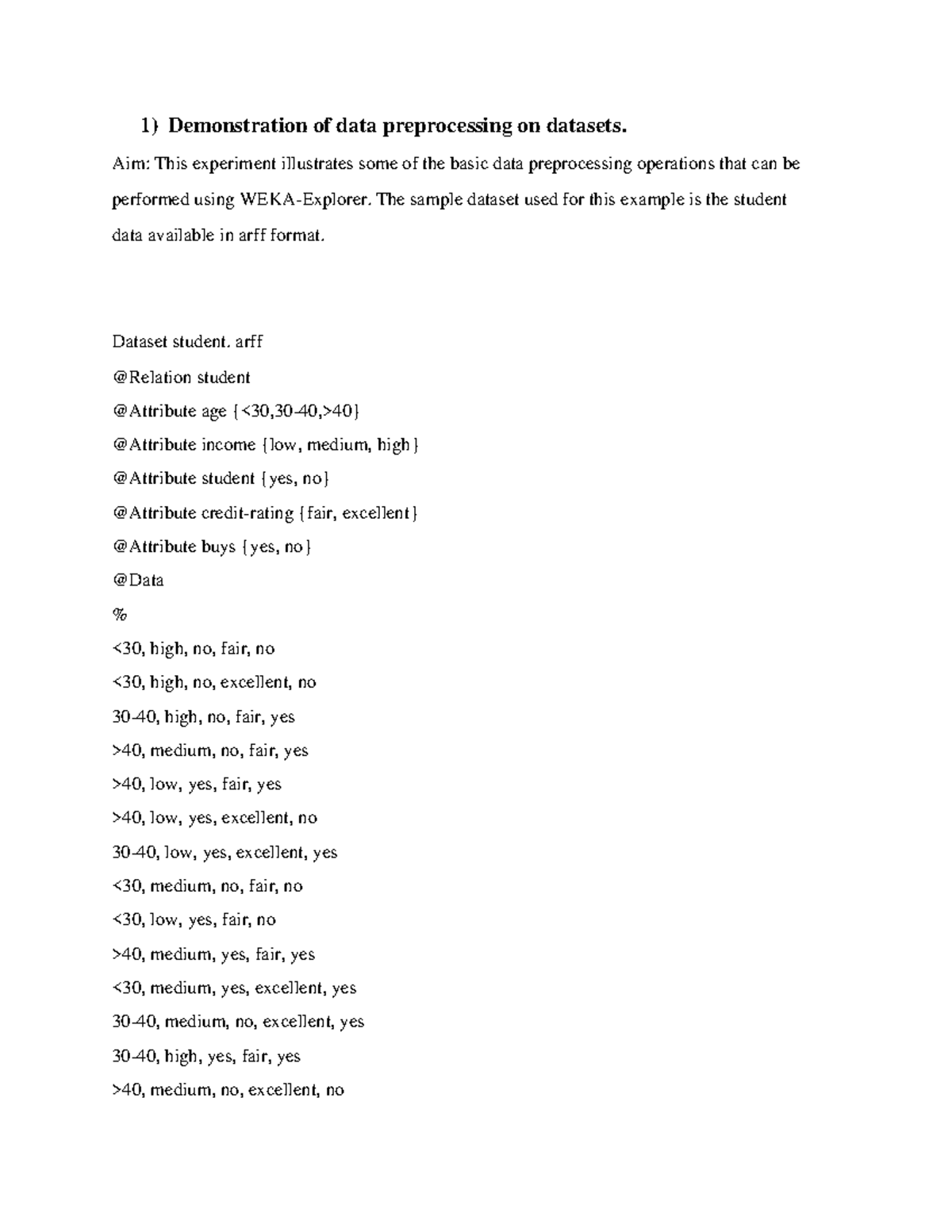 DWDM - these are my assignments - 1) Demonstration of data ...