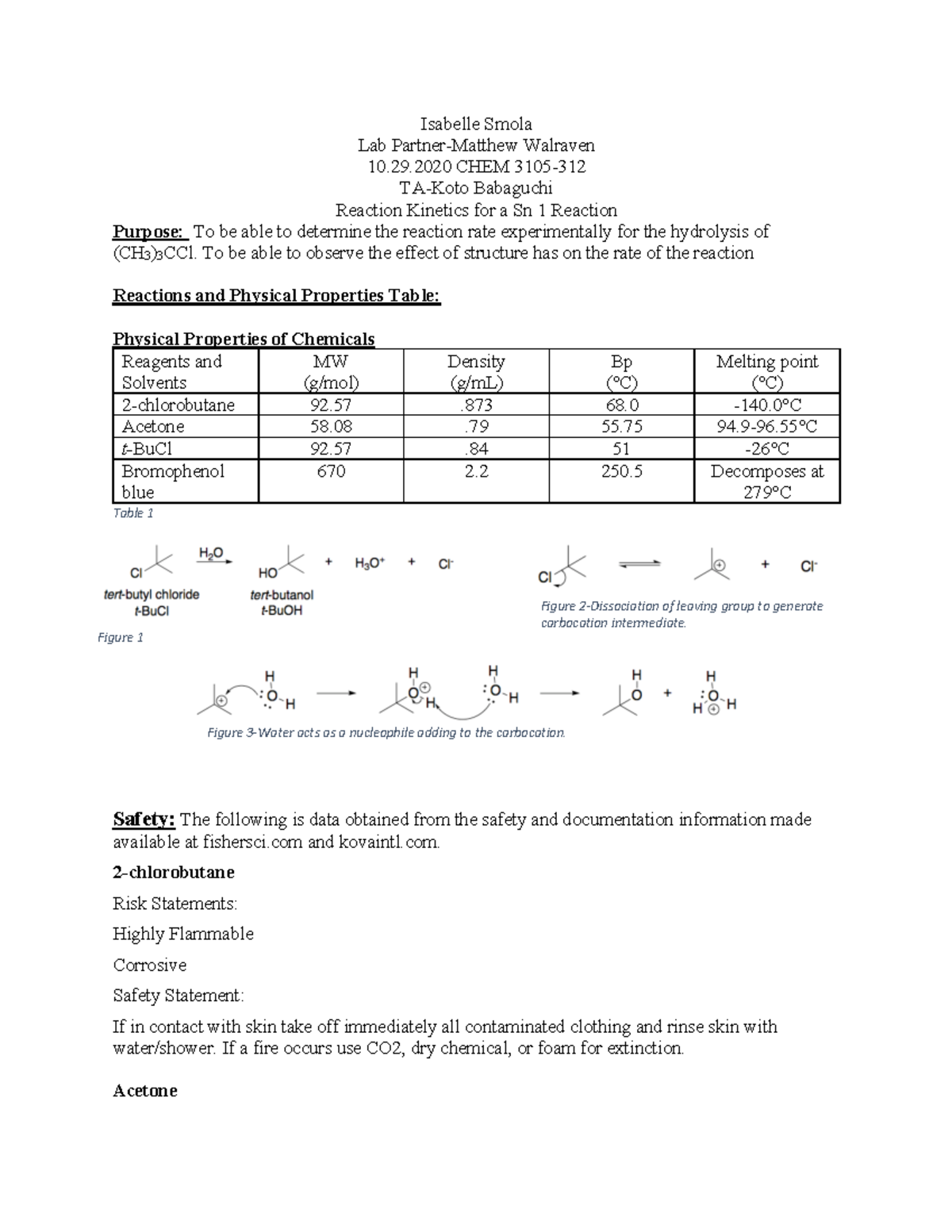 3105-312 Exp. 9 - lab report - Isabelle Smola Lab Partner-Matthew ...