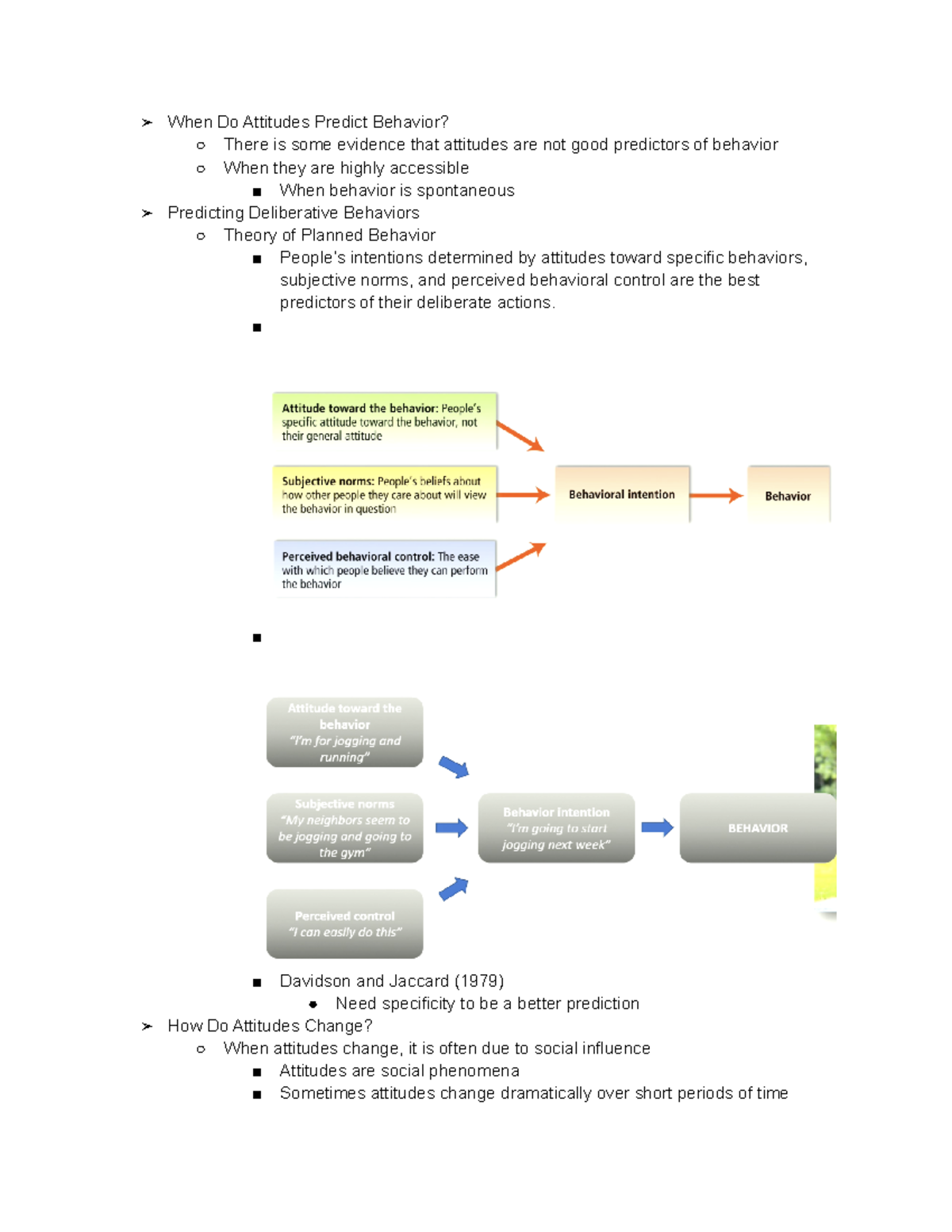 P345 Lecture 16, 02 02 - When Do Attitudes Predict Behavior? There is ...
