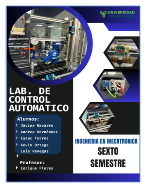 Practica 5 Laboratorio de control automático - PRÁCTICA 5 M É T OD O DE ...