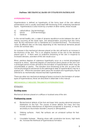 Pod Notes Skin Structure and Function - SKIN STRUCTURE AND FUNCTION ...