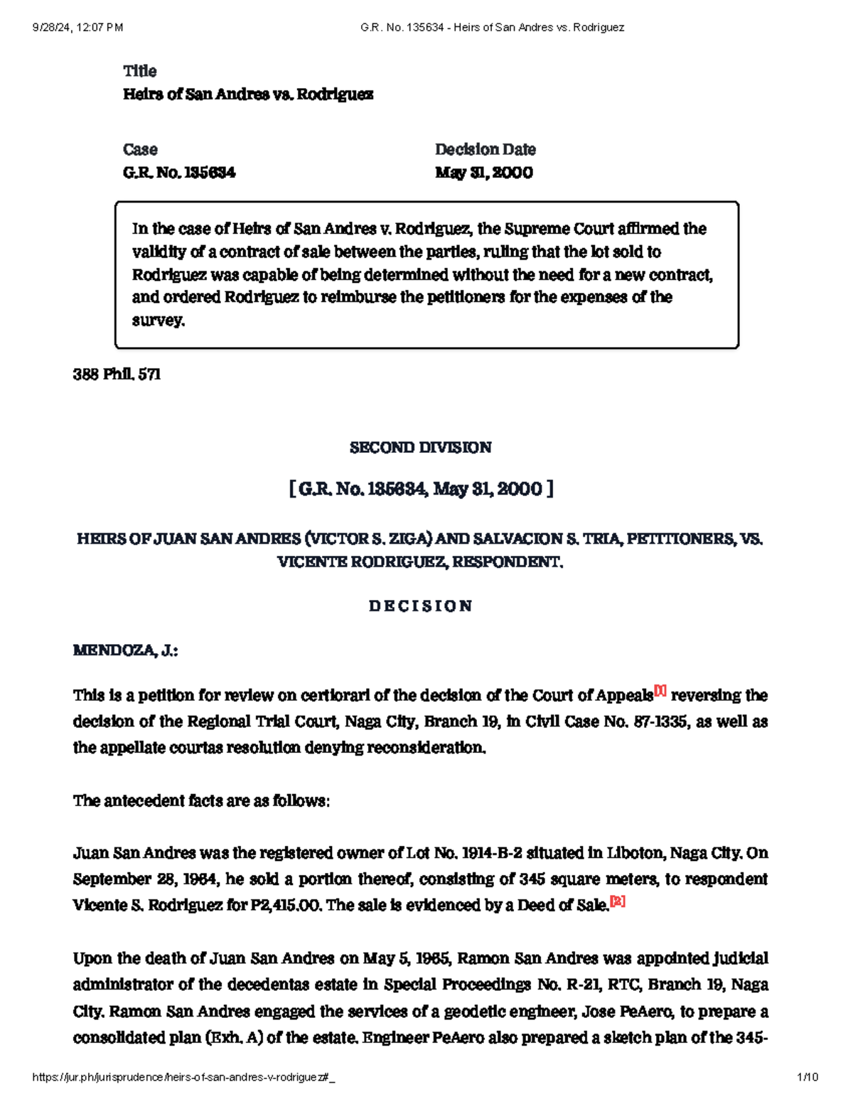 G.R.-No.-135634-Heirs-of-San-Andres-vs.-Rodrigue - Title Heirs of San ...