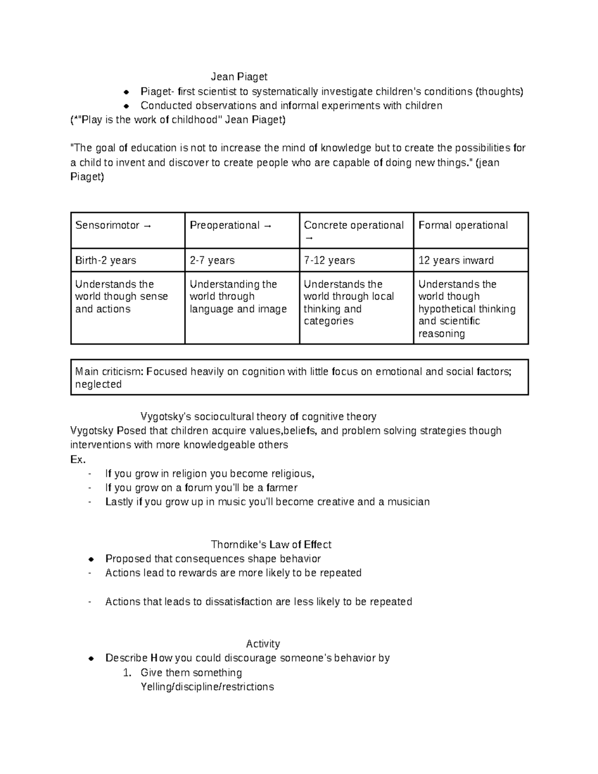 Basic development 2 1 23 - Google Docs - Jean Piaget Piaget- first ...
