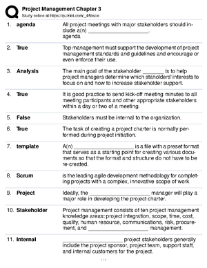 Ch 4 - practice quiz - Project Management Ch 04 Test Questions Study ...