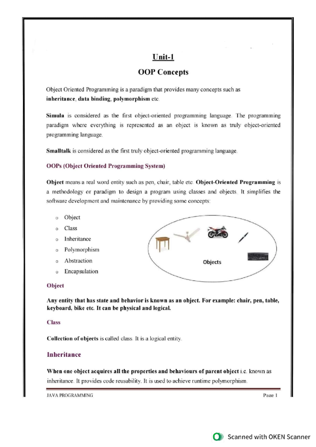 Oops Concepts in Java - Computer Programming - Studocu