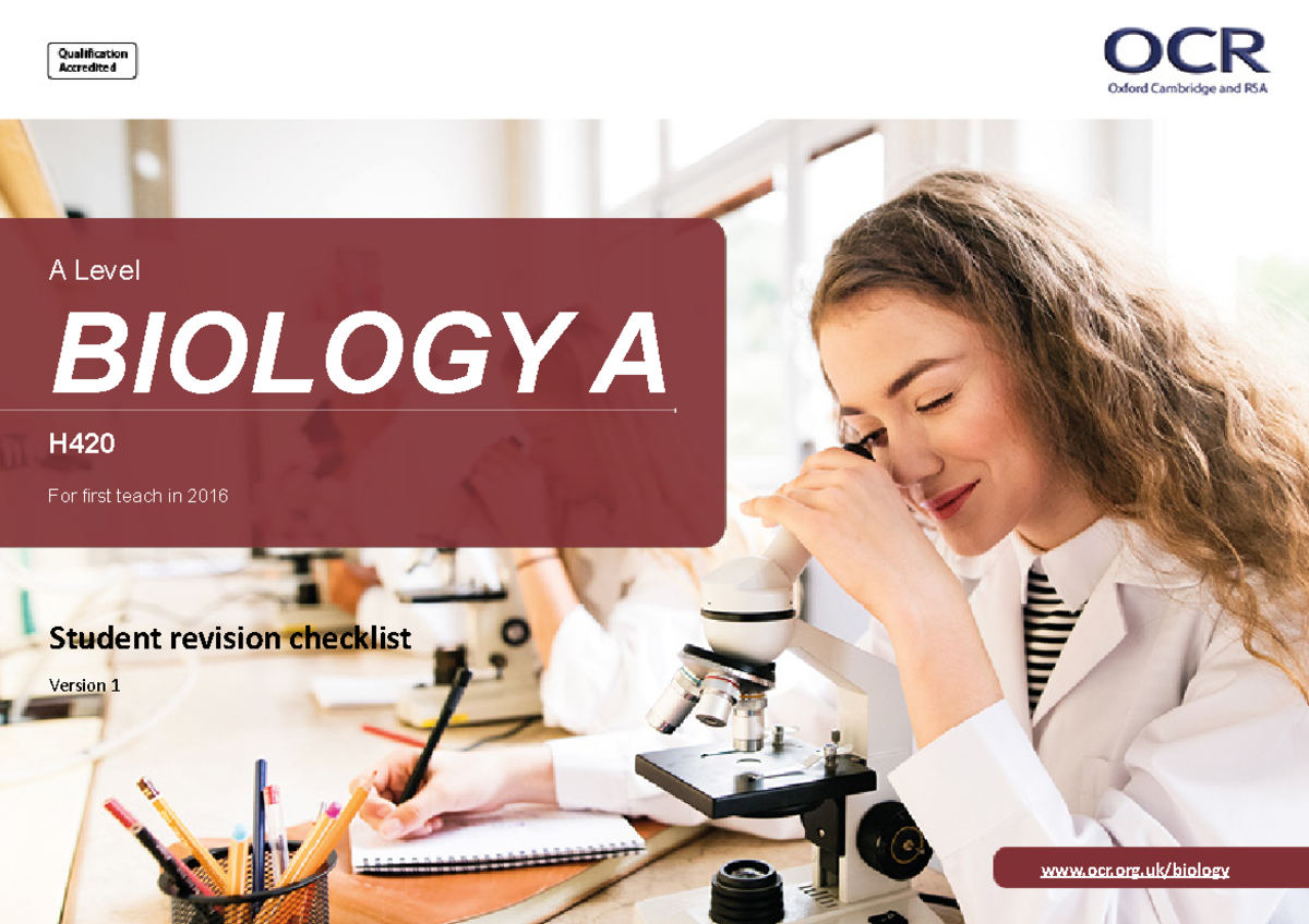 Bio spec - A Level BIOLOGY A H ####### For first teach in 2016 ...