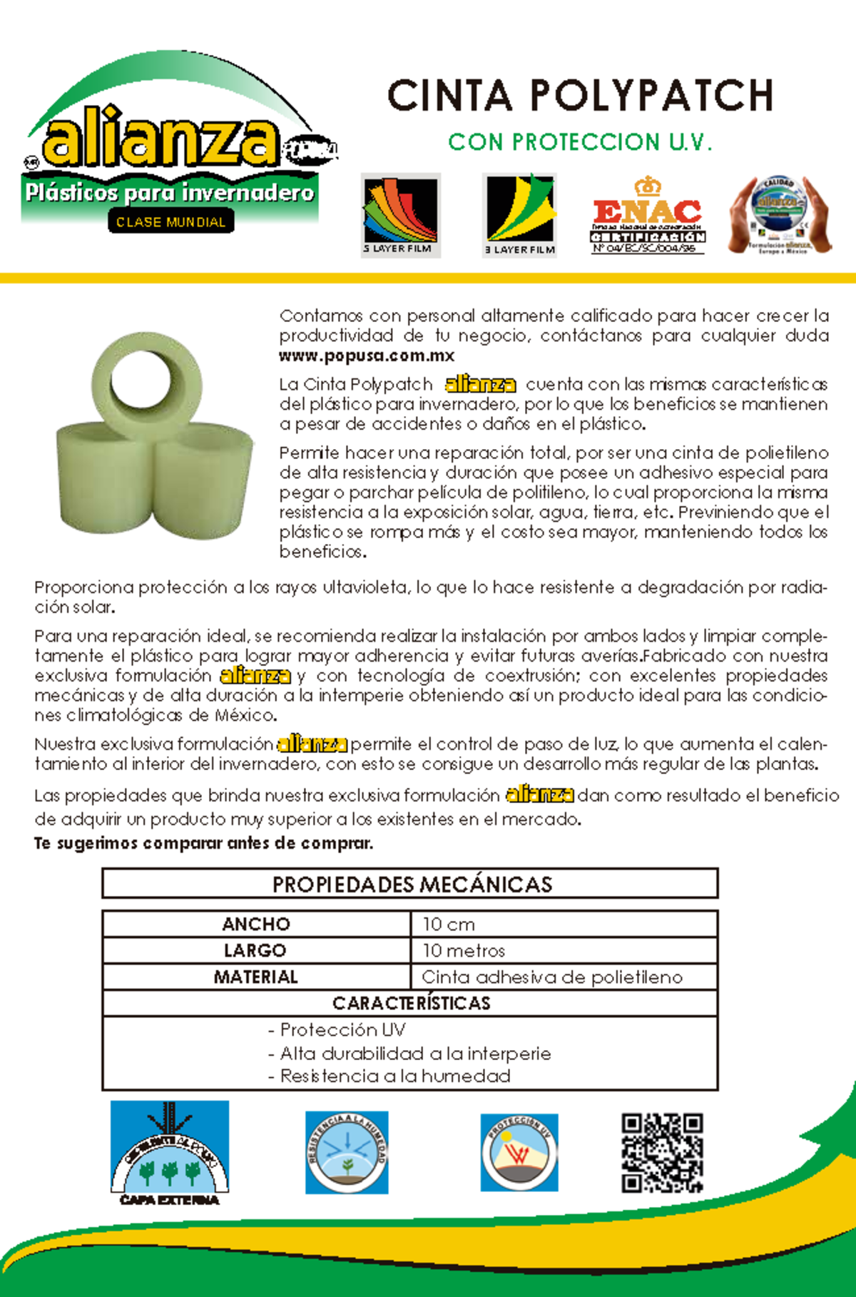 Polipatch - Orros - CLASE MUNDIAL MR Plásticos para invernadero ...