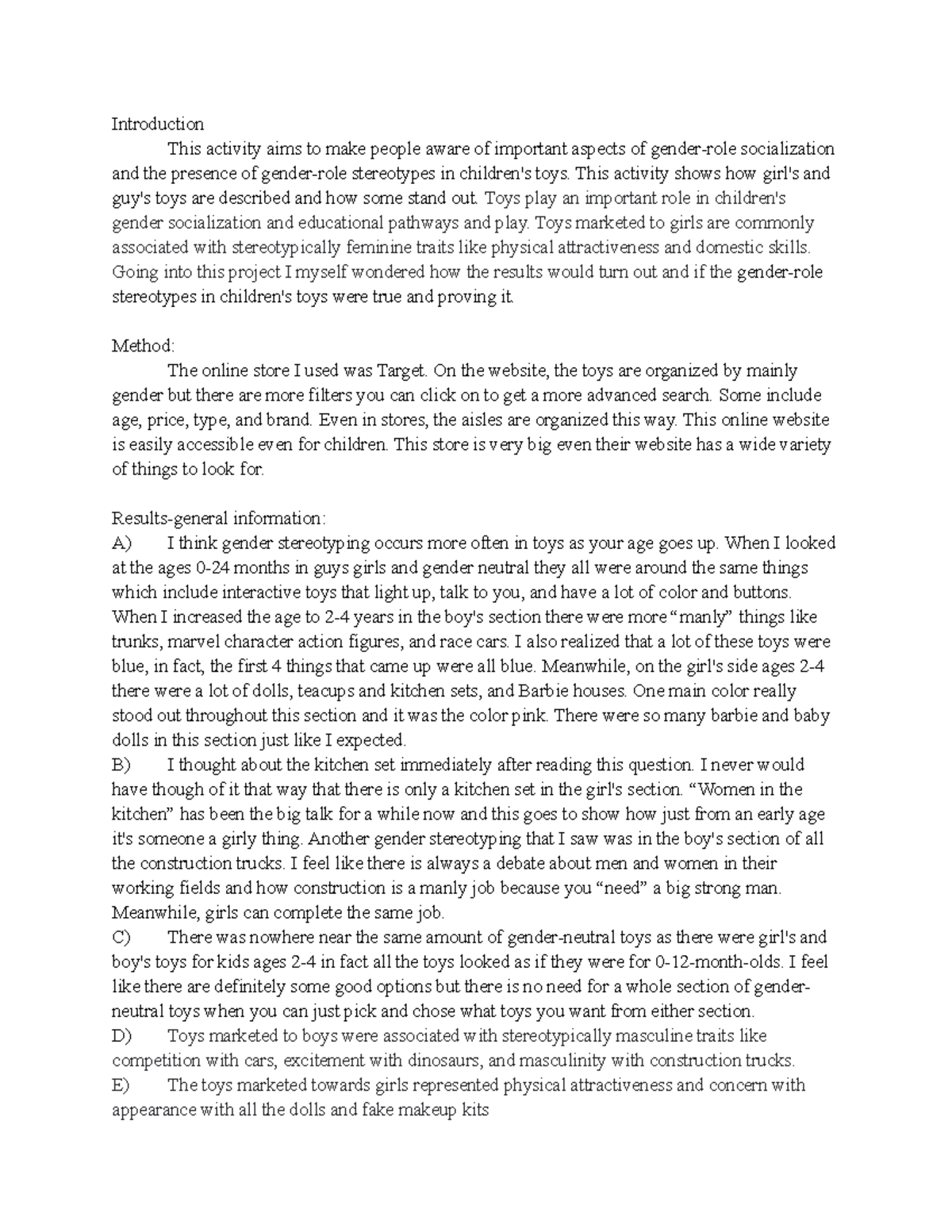 Reflection paper 1 - Introduction This activity aims to make people ...