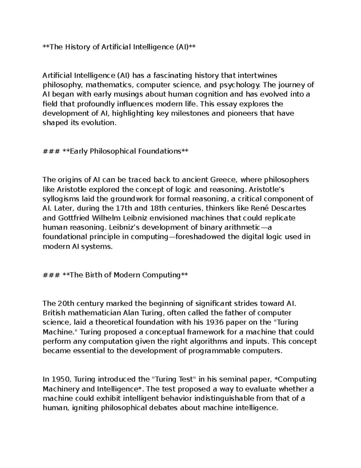 Chat gpt history of ai - The History of Artificial Intelligence (AI ...