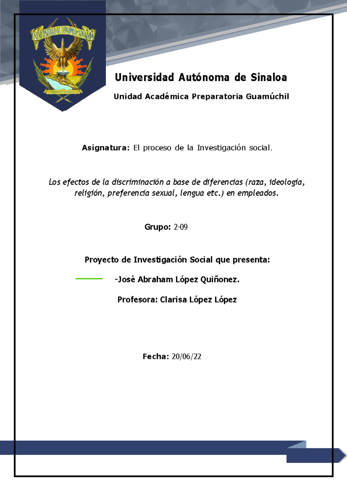Proyecto de investigación social(original) - Universidad Autónoma de ...