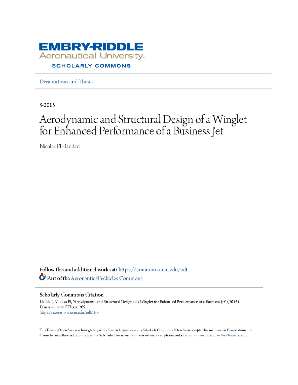 Aerodynamic and Structural Design of a Winglet for Enhanced Perfo ...