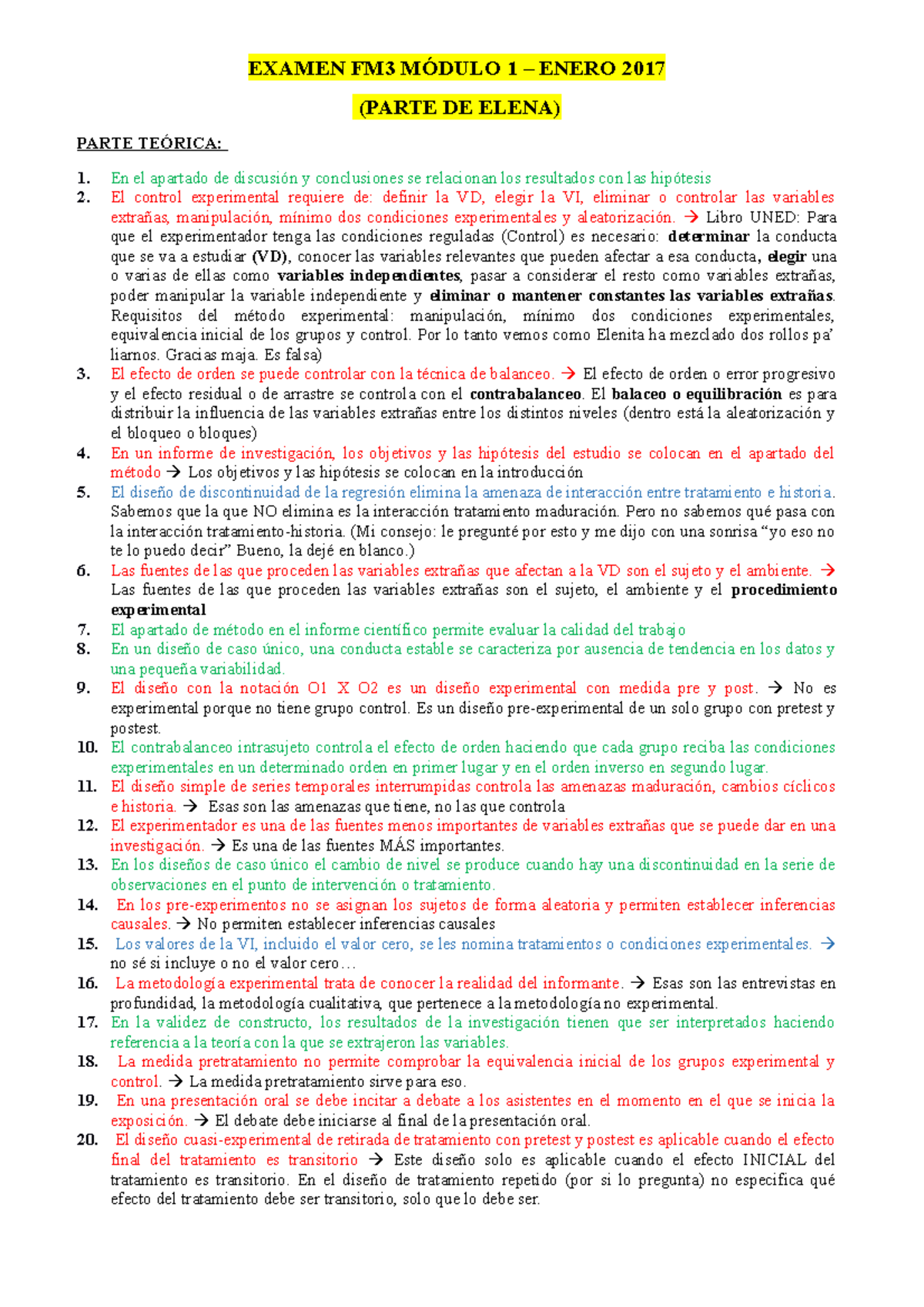 Examen FM3 MÃ DULO 1 - EXAMEN FM3 MÓDULO 1 – ENERO 2017 (PARTE DE ELENA) PARTE TEÓRICA: En el ...