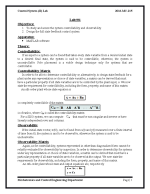 Control system question - UET Lahore - Studocu