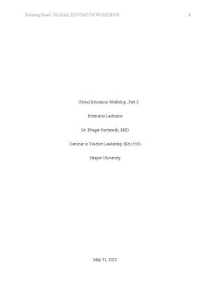 EDU 599 - Education Capstone Assignment 2 Studocu - Running Head: PROFESSIONAL DEVELOPMENT PLAN ...