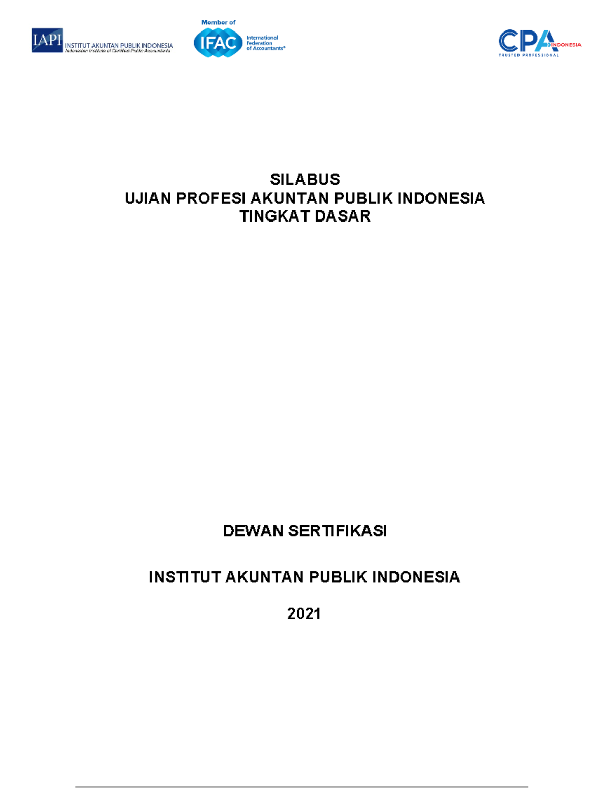 Silabus UPAP Dasar 2021 - Final - SILABUS UJIAN PROFESI AKUNTAN PUBLIK ...