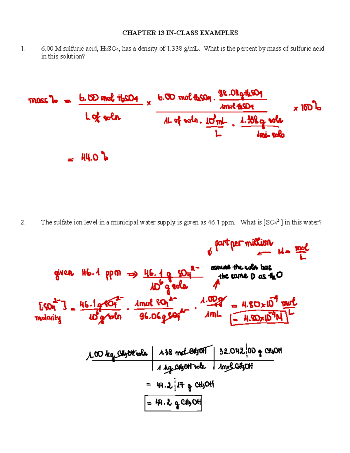 Chapter 13 In-Class Examples - CHAPTER 13 IN-CLASS EXAMPLES 6 M ...