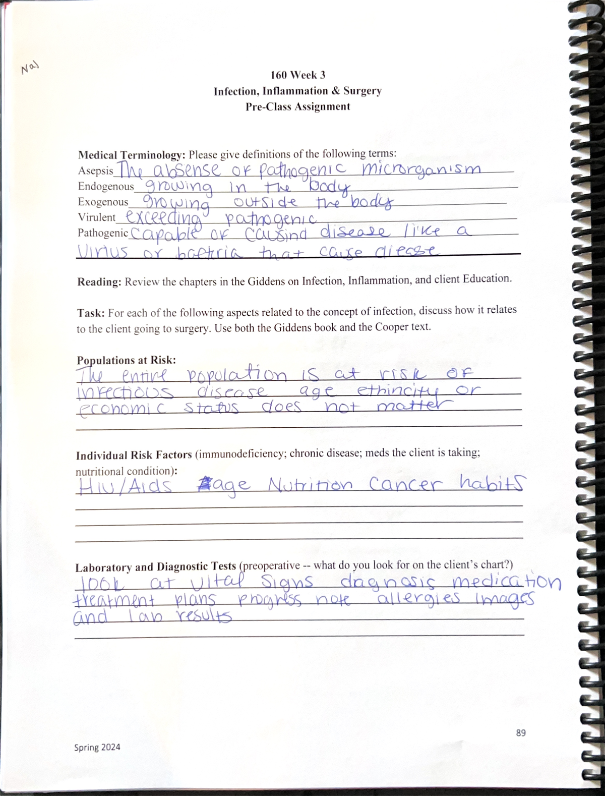 160 week 3 - 160 week 3 - nur 160 - Studocu