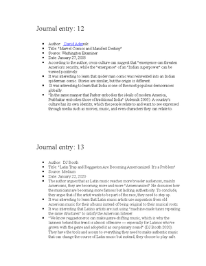 Journal Entry 22-23 - Journal entry: 22 Author: Larry Brilliant Title ...