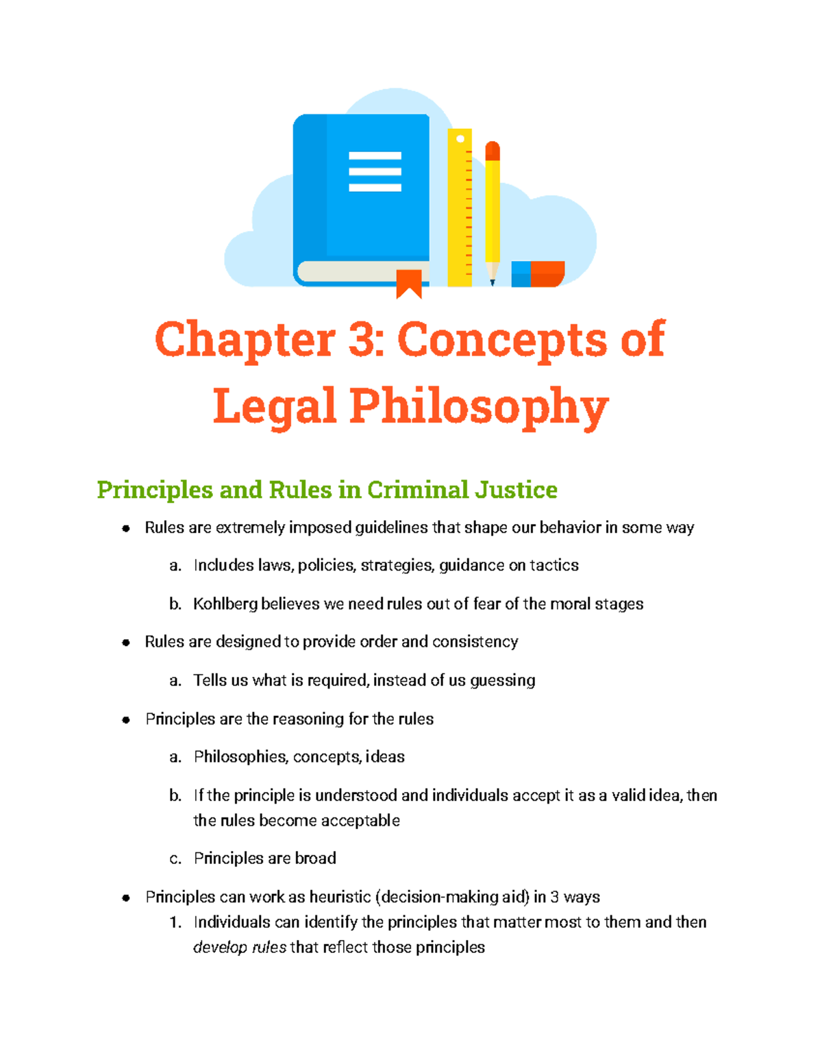 JS 10 Ch.3 Notes - Chapter 3: Concepts of Legal Philosophy Principles ...