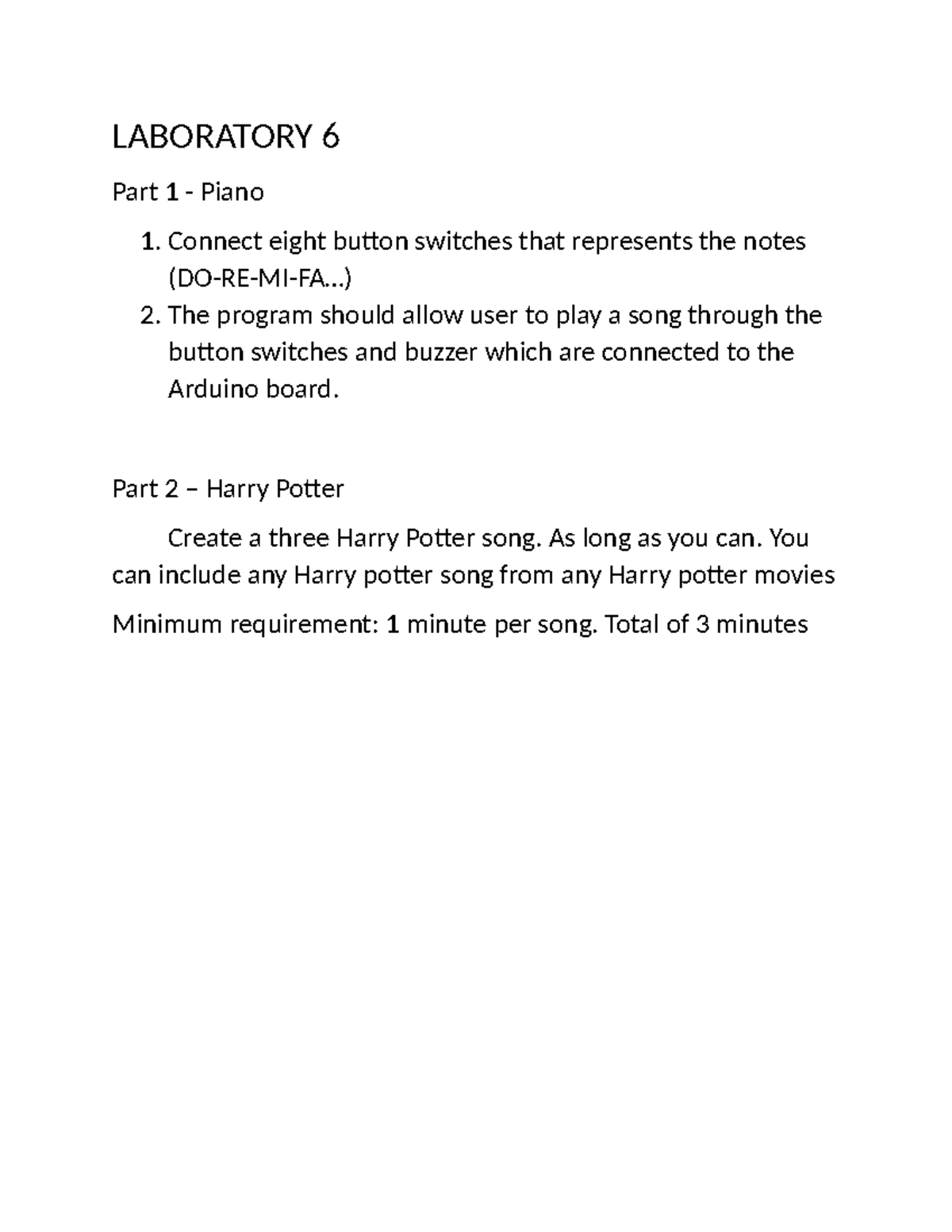 Lab6-piezo - Computer Engineering - LABORATORY 6 Part 1 - Piano 1 ...