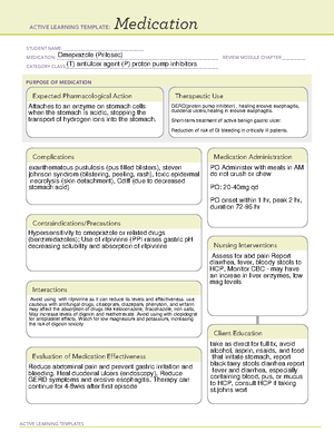 Rivaroxaban - medss - ACTIVE LEARNING TEMPLATES Medication STUDENT NAME ...