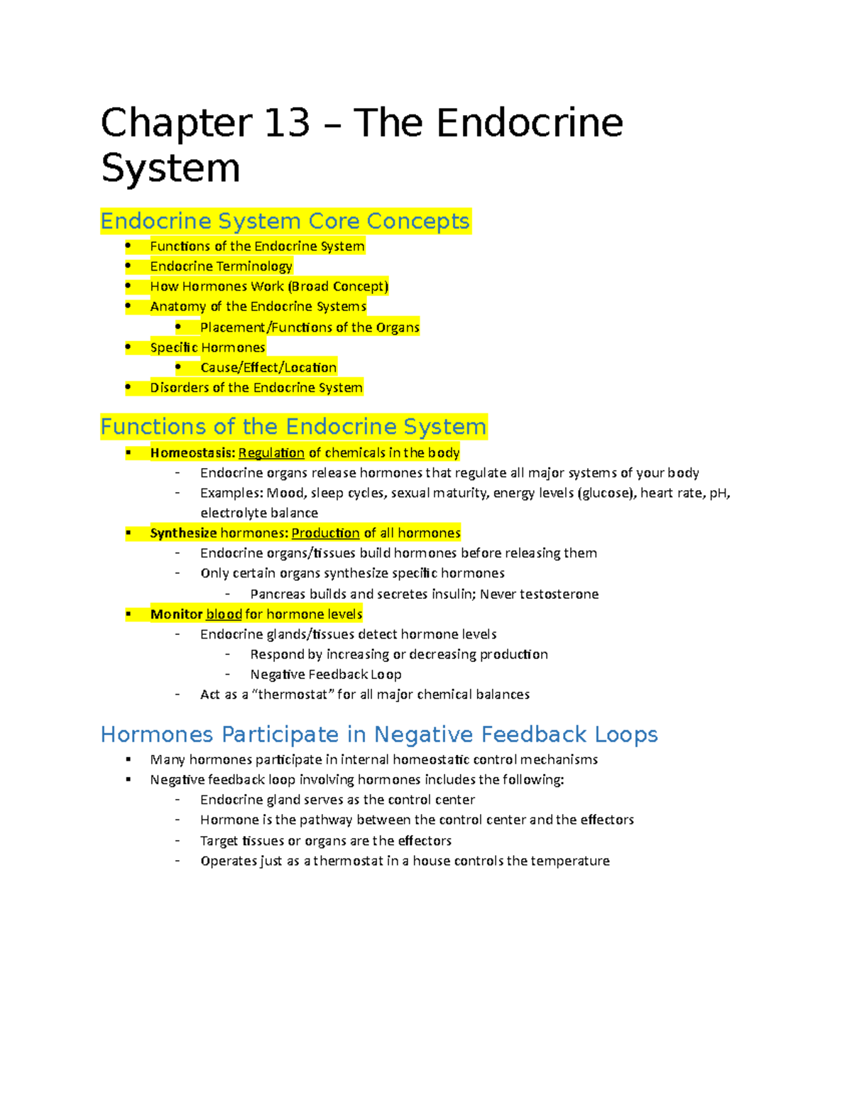 04-03-23 Chapter 13 - The endocrine system - Chapter 13 – The Endocrine ...