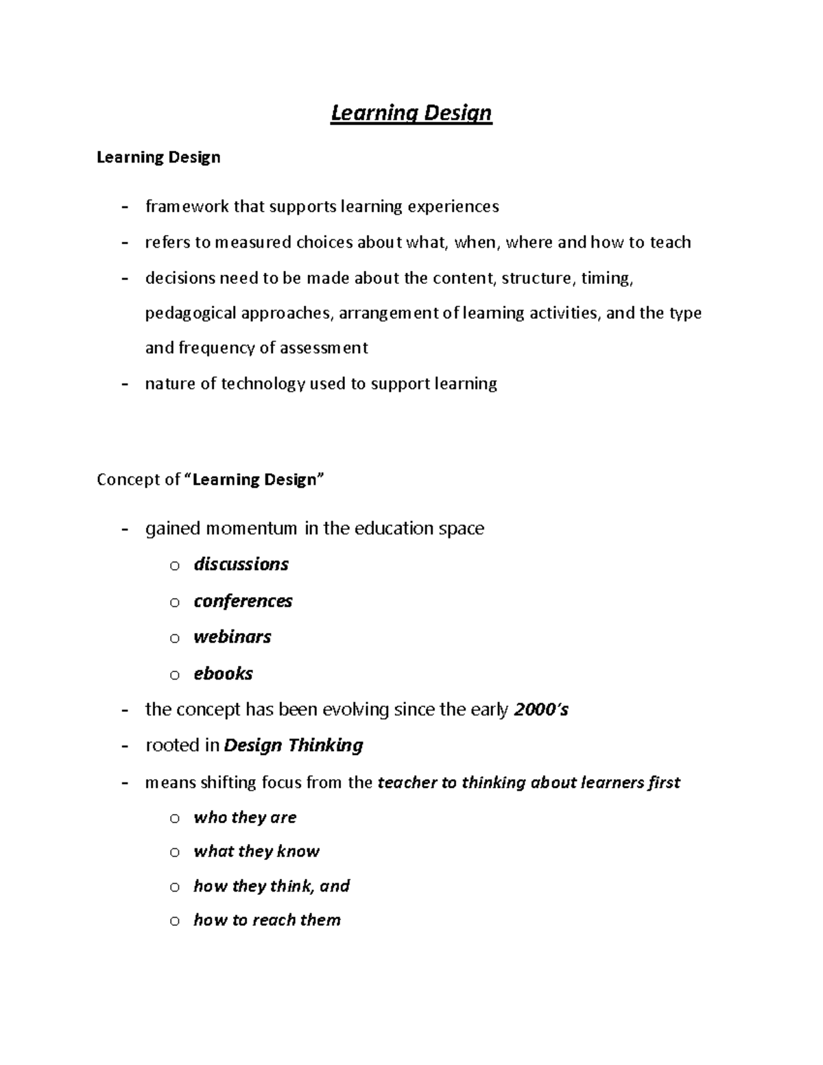Learning Design, LMS, and LCMS - Learning Design Learning Design ...