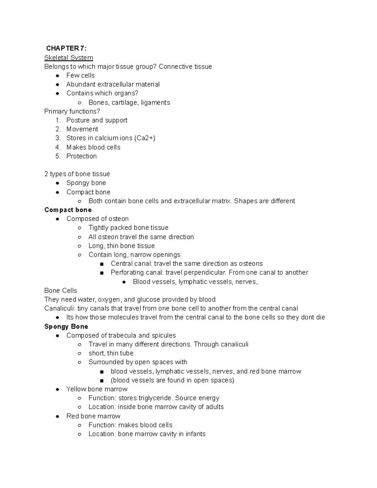 Chapter 7: Bone Tissue - CHAPTER 7: Skeletal System Belongs to which ...