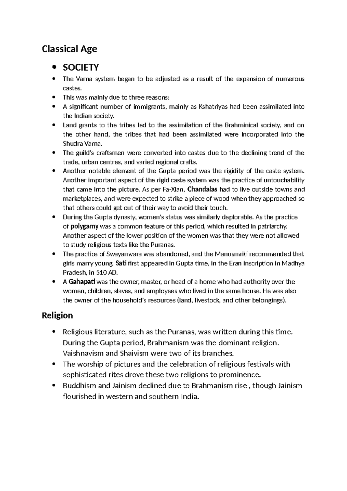 Classical Age( module 2 ancient history ) - Classical Age SOCIETY The ...