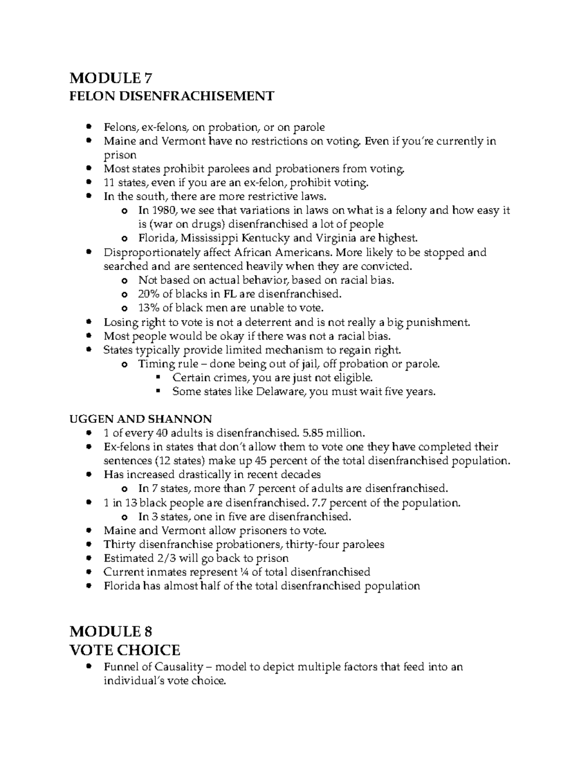 Introduction to Political Behavior Final Exam Study Guide - MODULE 7 ...