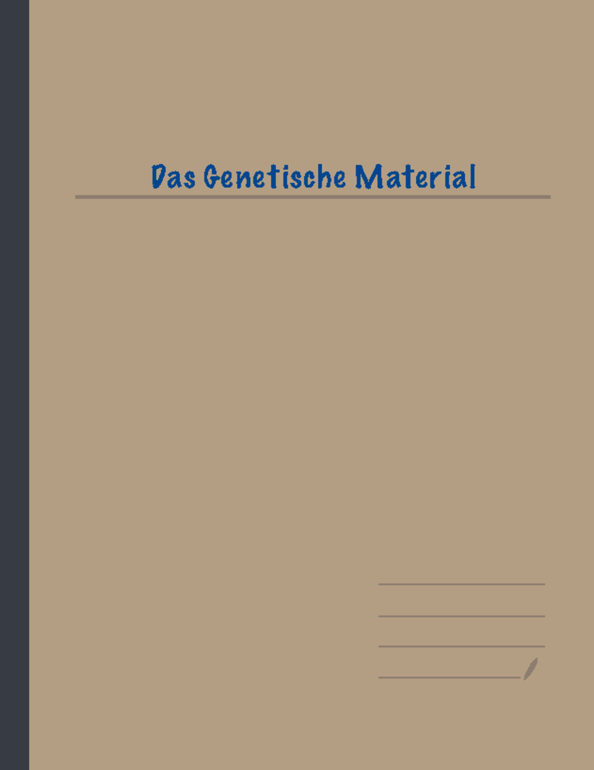 Das Genetische Material - Das Gene tische Material Teil 1 Am Anfang ...