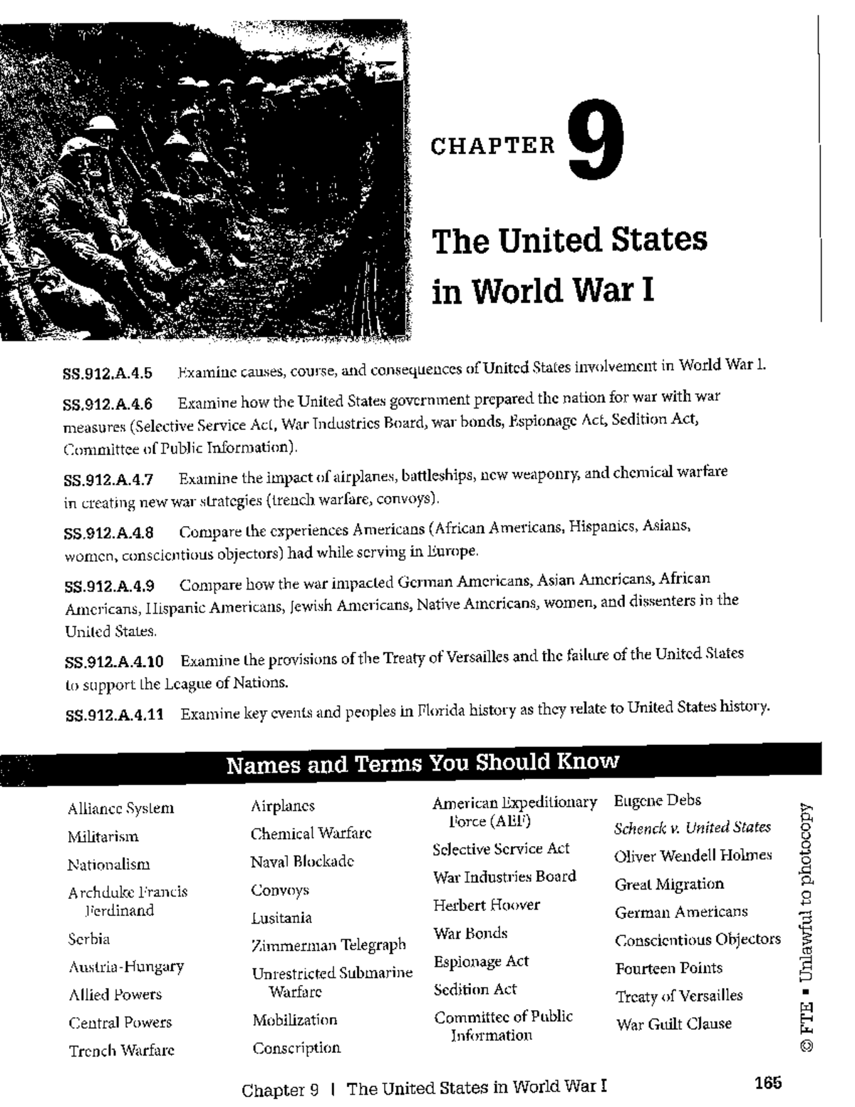 Chapter 09 The United States in World War I - The United States in ...