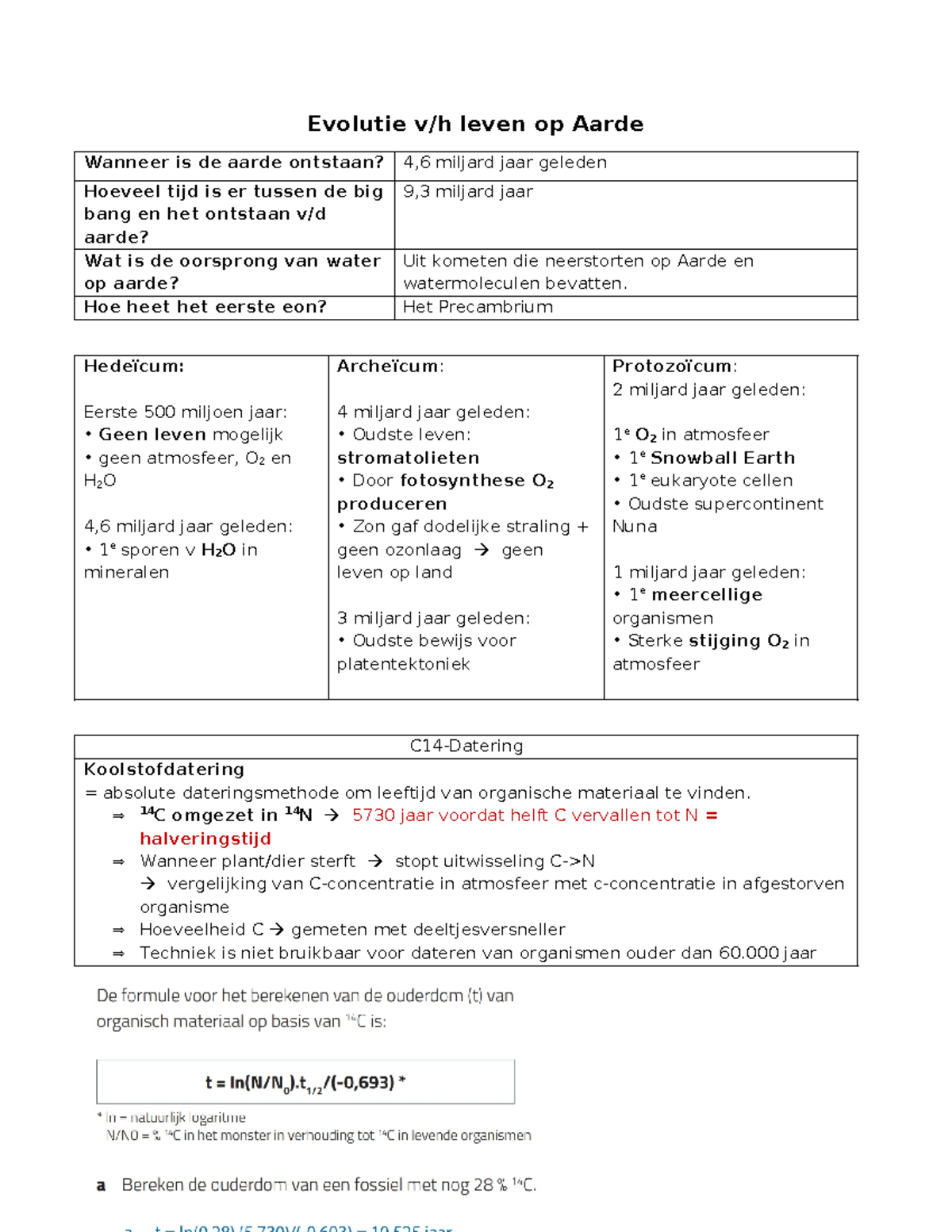Evolucy aardrijkskunde - Evolutie v/h leven op Aarde Wanneer is de ...