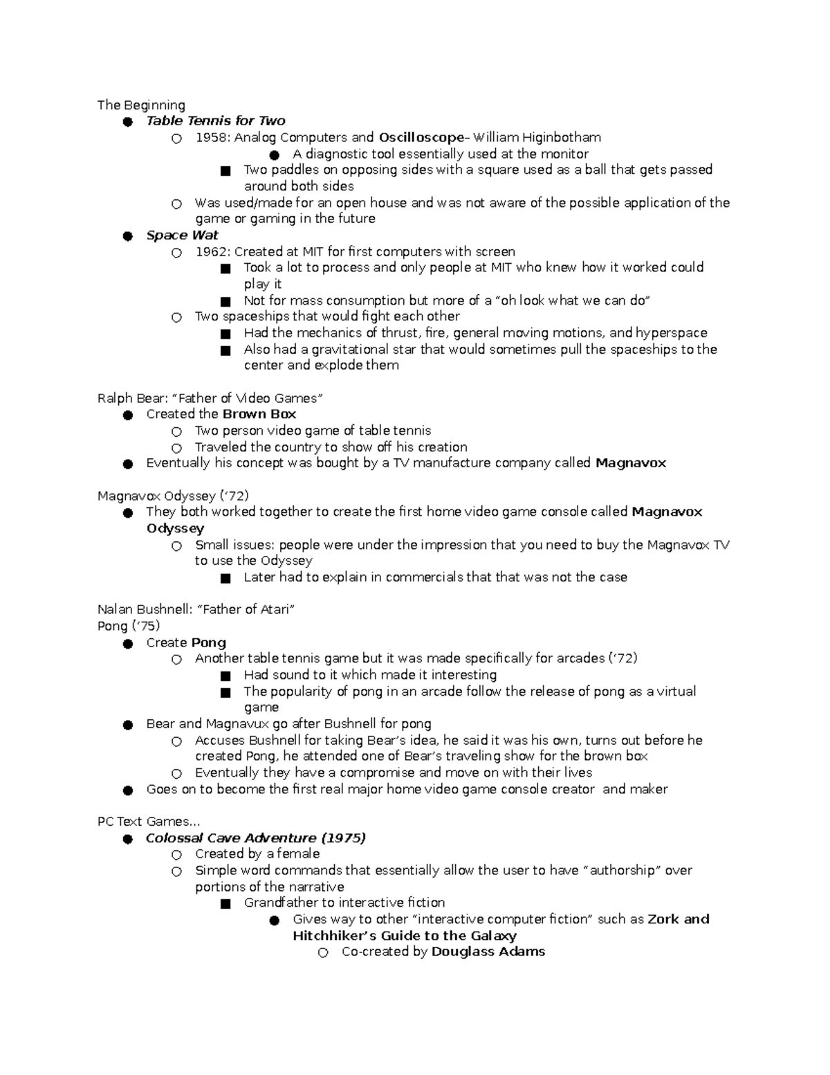 History of Video Games - The Beginning Table Tennis for Two 1958 ...