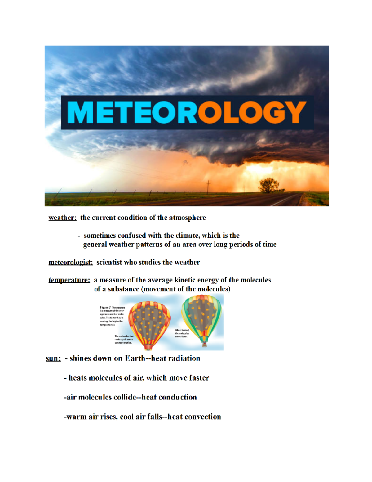 Meteorology Notes - Studocu