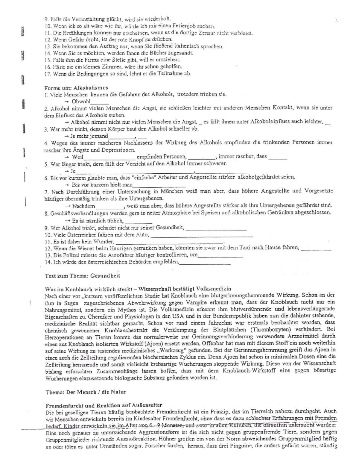 EPD Materialien 2014 Themen - Deutsch VWU - Studocu