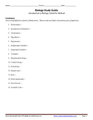 Famous Examples of the Scientific Method (Answer Key) - Name ...