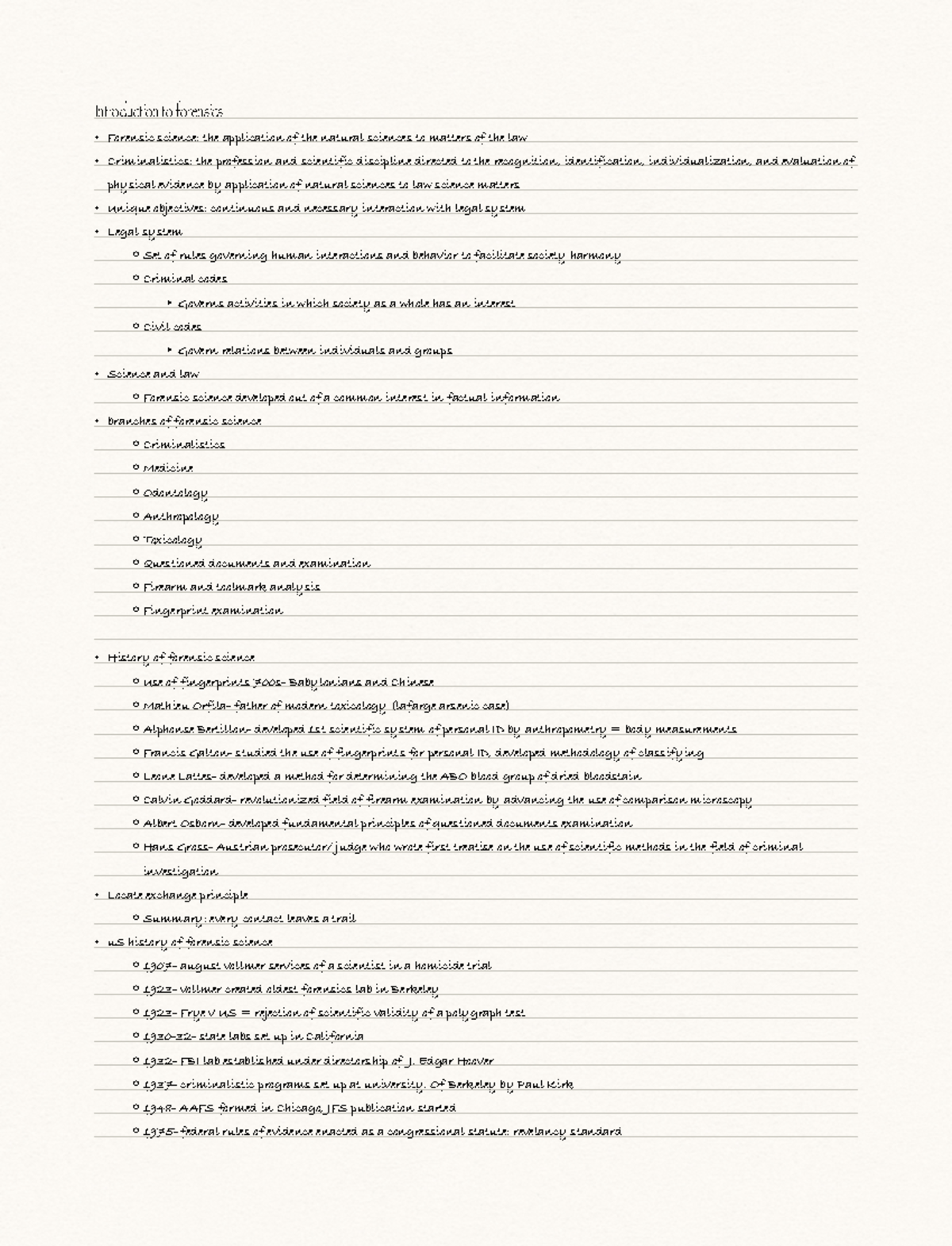 Introduction to forensics - Introduction to forensics Forensic science ...