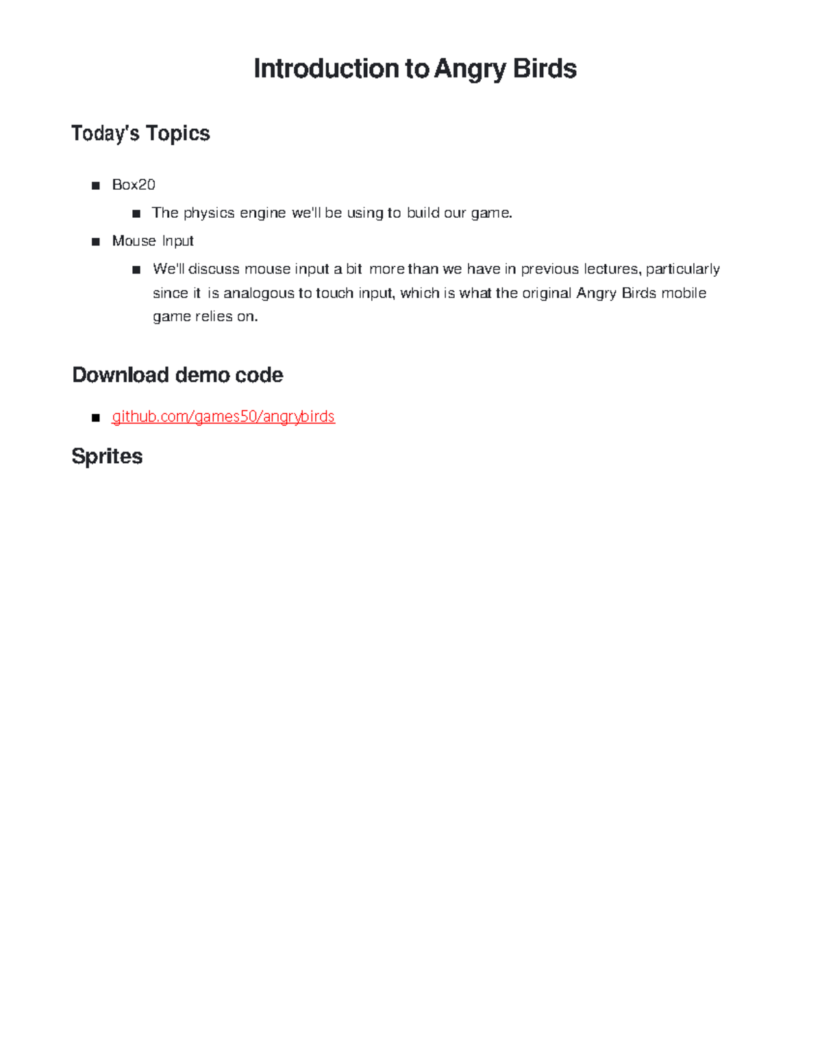 Introduction to Angry Birds - Introduction to Angry Birds Today's ...
