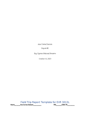 EVR 1001 Lab - EVR 1001L Introduction to Environmental Science ...