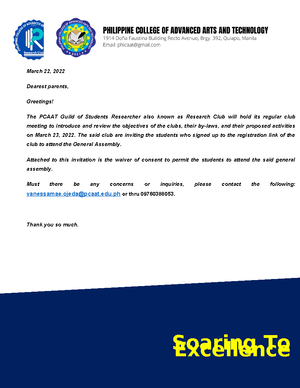 Sample Request Letter NO.2 - PPF EQPT Request - October 1, 2022 PROF ...