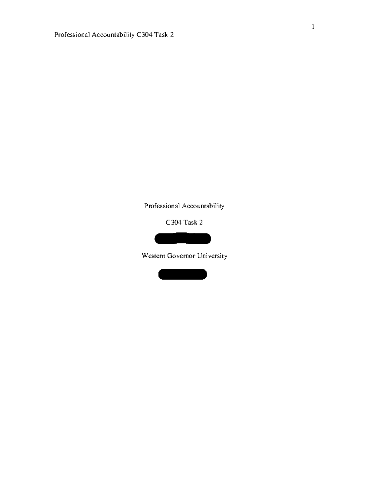 C304 Task 2.docx - professional accountability - Professional ...