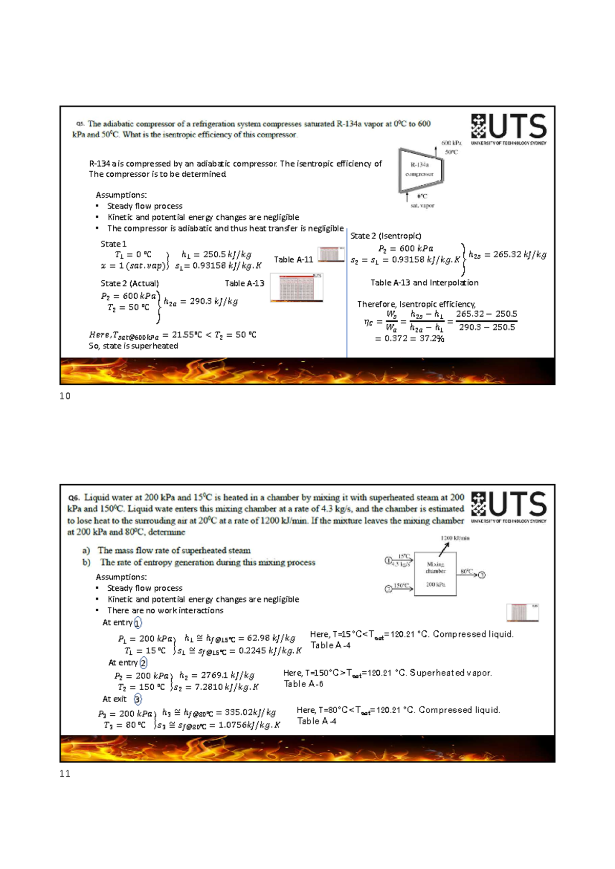Tutorial 4 Solution R 134a Is Compressed By An Adiabatic Compressor The Isentropic Efficiency