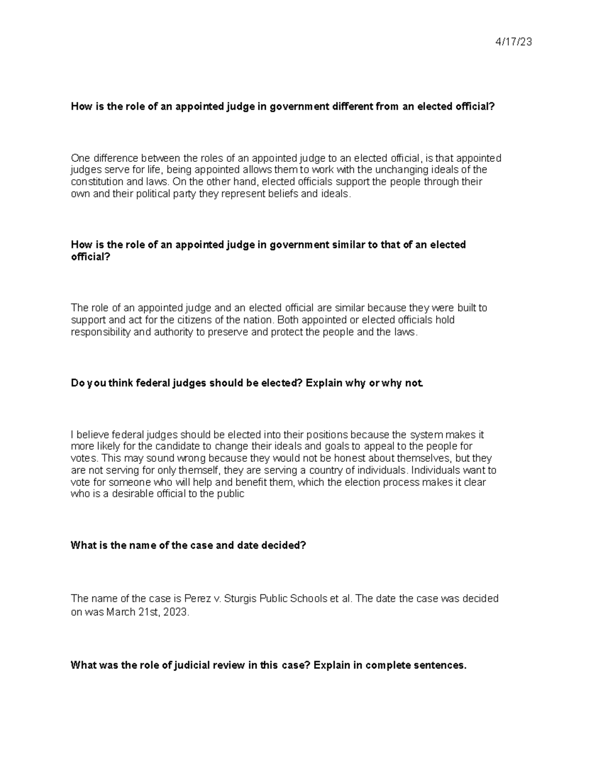 04.02 Judicial Review - 4/17/ How is the role of an appointed judge in ...