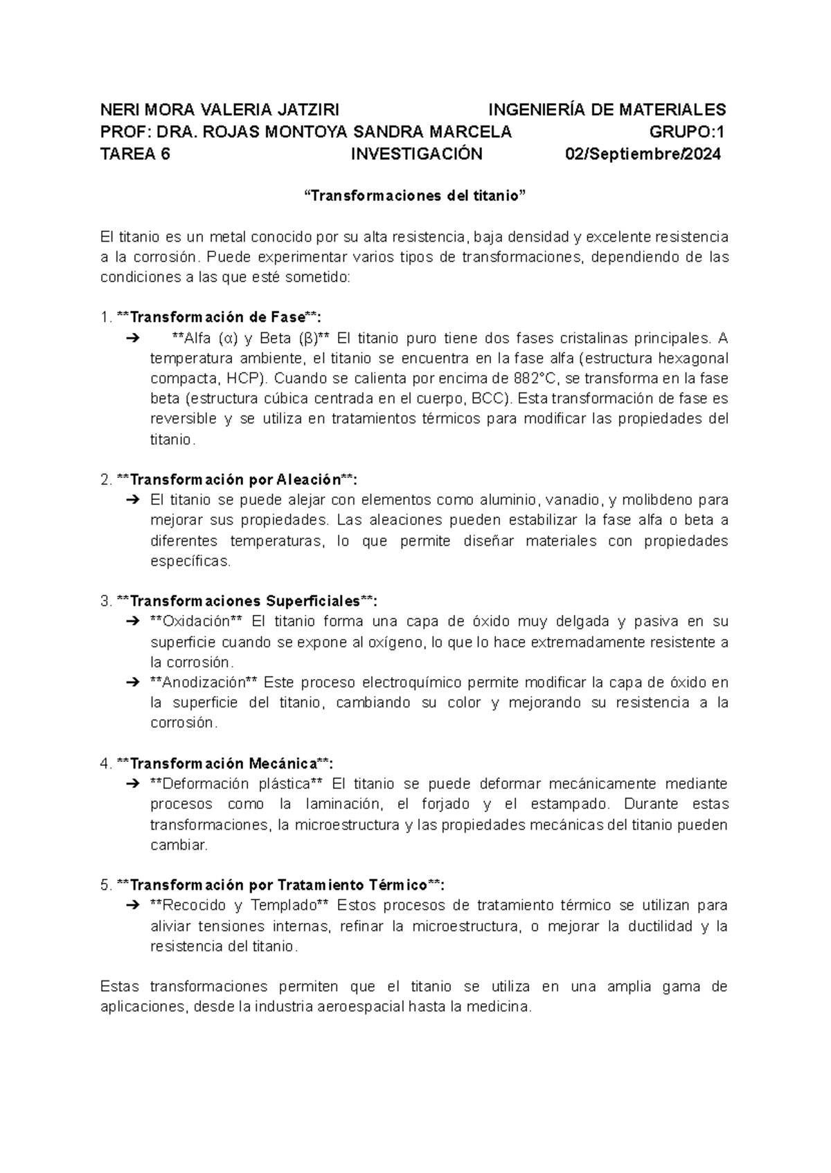 Tarea 6 Ing. Materiales - NERI MORA VALERIA JATZIRI INGENIERÍA DE ...