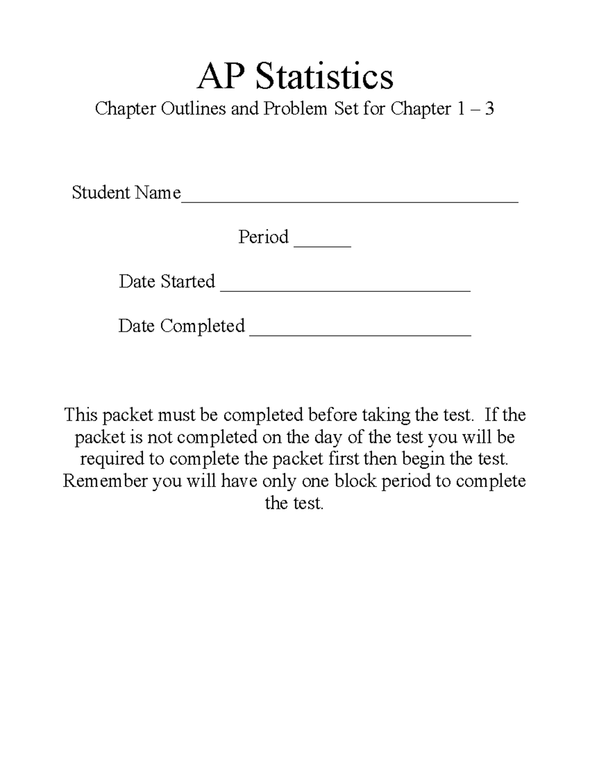 Upload 3 - Lecture notes 7,8,9 - AP Statistics Chapter Outlines and ...