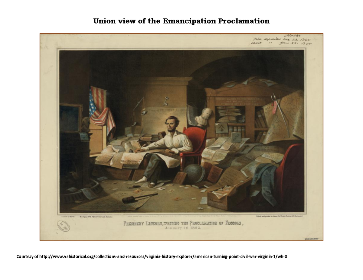 The+Emancipation+Proclamation - Union view of the Emancipation ...